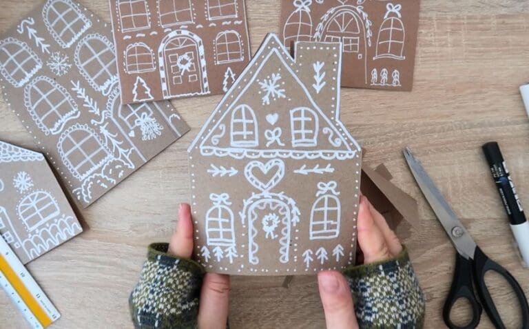 DIY Gingerbread House Christmas Cards – Festive & Handmade Holiday ...
