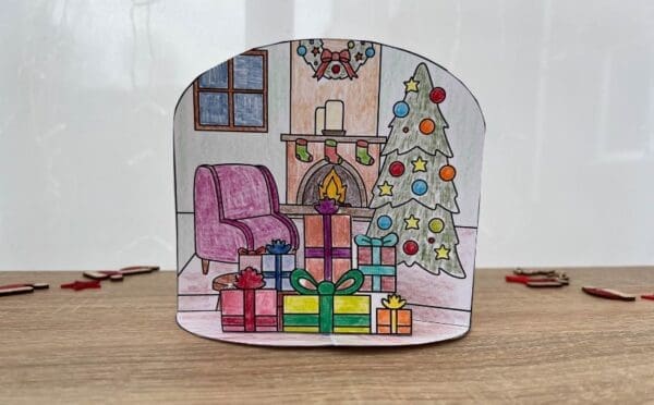 D Christmas Diorama Printables – Festive Snow Globe Crafts for Kids