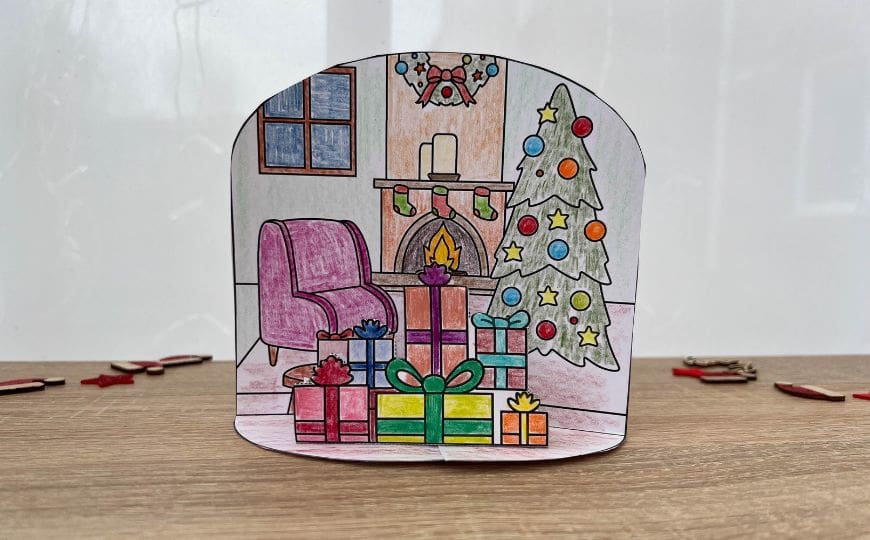 D Christmas Diorama Printables – Festive Snow Globe Crafts for Kids