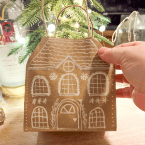 DIY Gingerbread House Gift Bags - Festive Christmas Craft Idea