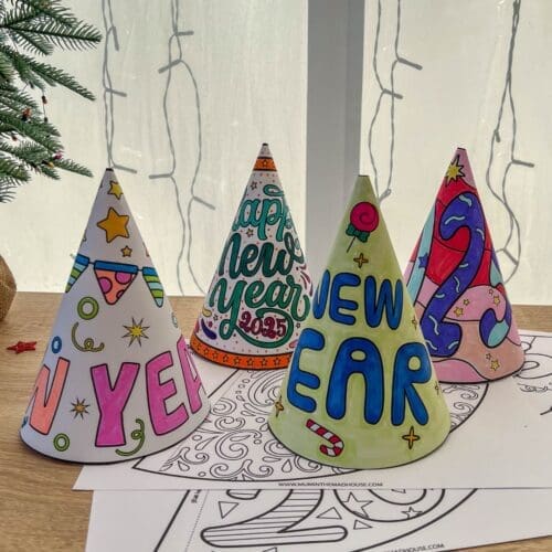 8 Free Printable New Year’s Hats – Fun Craft for 2025 Celebrations