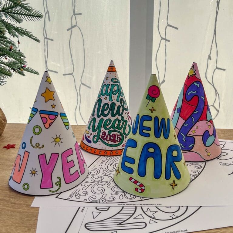 8 Free Printable New Year’s Hats – Fun Craft for 2025 Celebrations