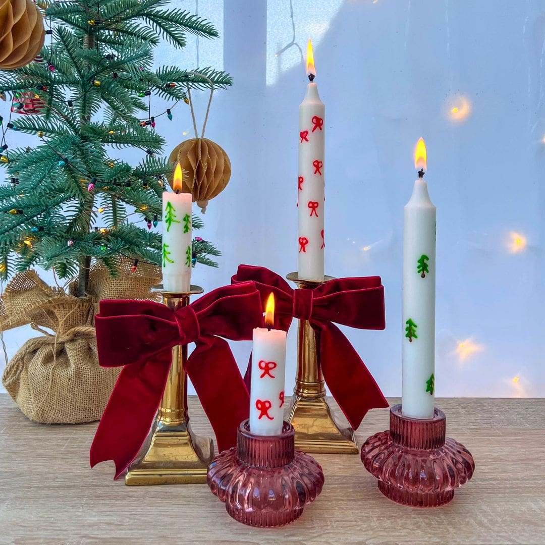 DIY Festive Painted Candles with Wax Candle Pens: Christmas Trees ...