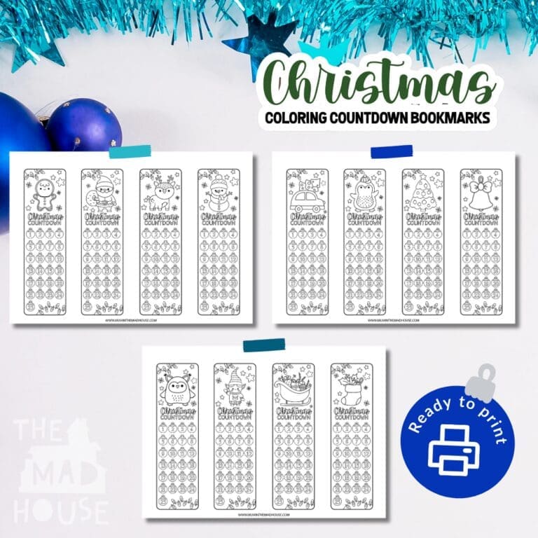 Fun Christmas Countdown Bookmarks to Colour – Perfect for Kids!