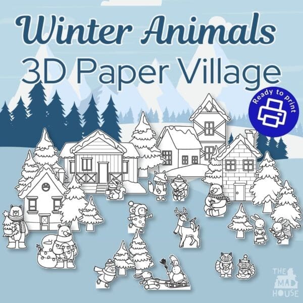 Free Printable Animal Winter Village – A Fun Winter Craft for Kids ...