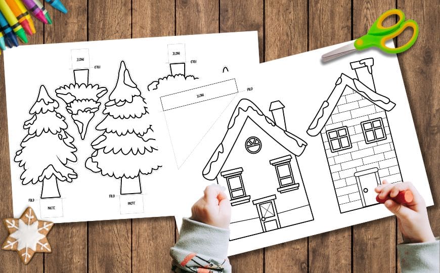 Free Printable Animal Winter Village – A Fun Winter Craft for Kids ...