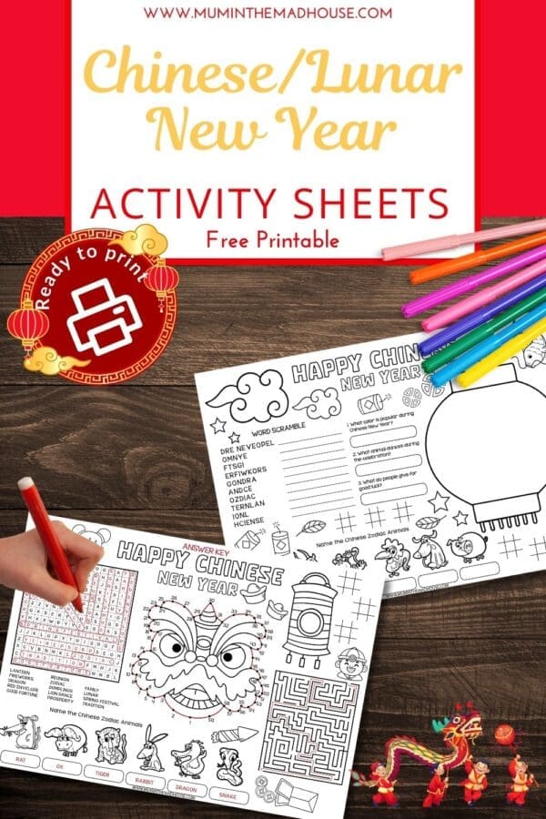 Free Printable Chinese New Year Activity Mats for Kids | Fun & Educational