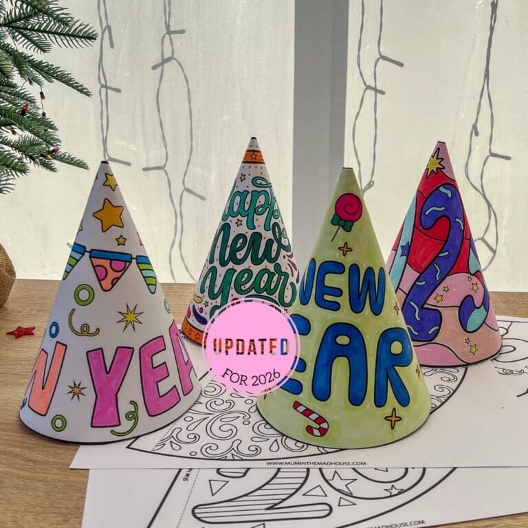 8 Free Printable New Year’s Hats – Fun Craft for 2025 Celebrations