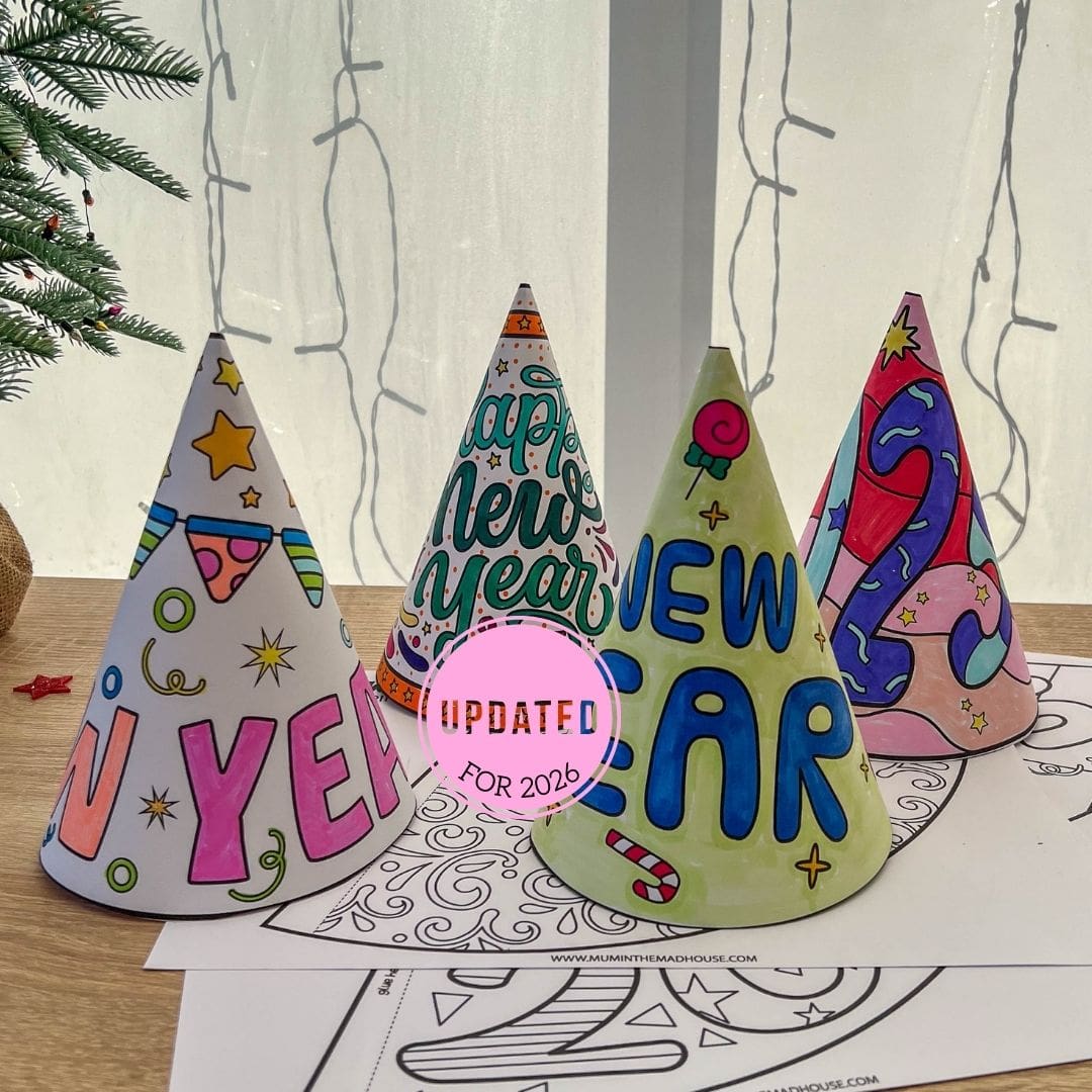 8 Free Printable New Year’s Hats – Fun Craft for 2025 Celebrations