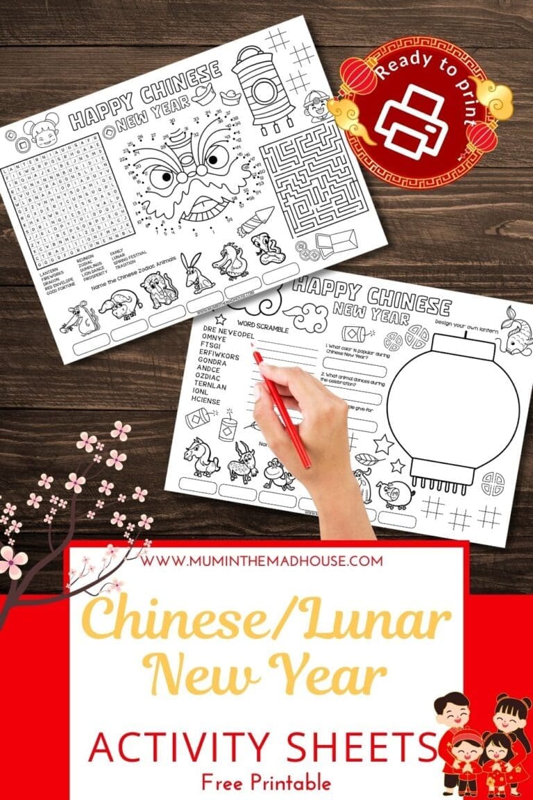 Free Printable Chinese New Year Activity Mats for Kids | Fun & Educational