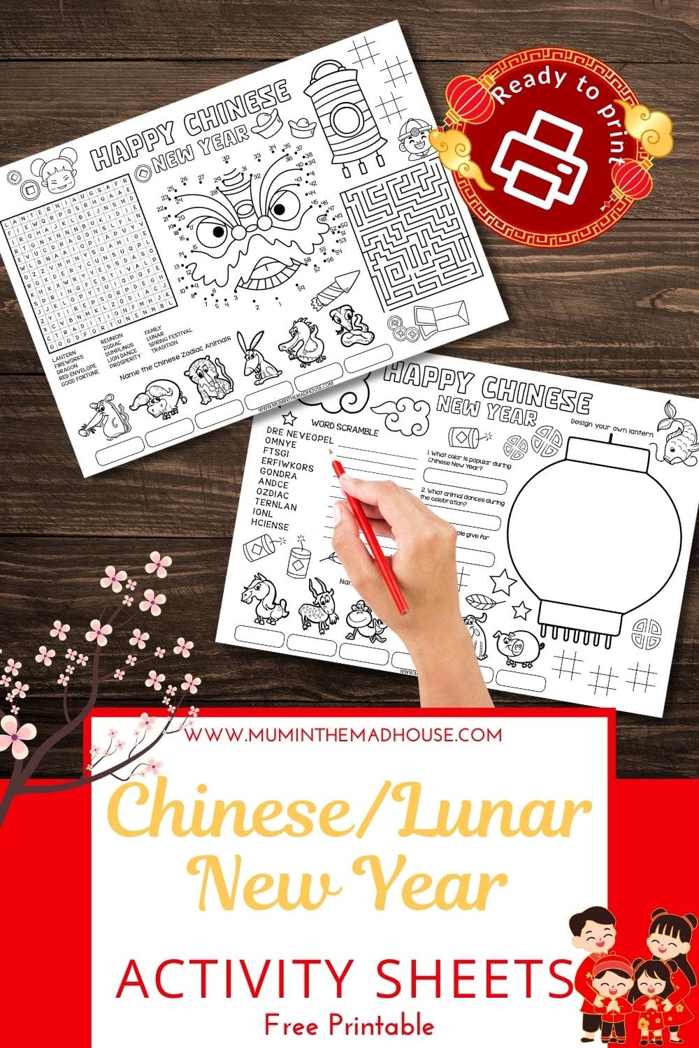 Free Printable Chinese New Year Activity Mats for Kids | Fun & Educational