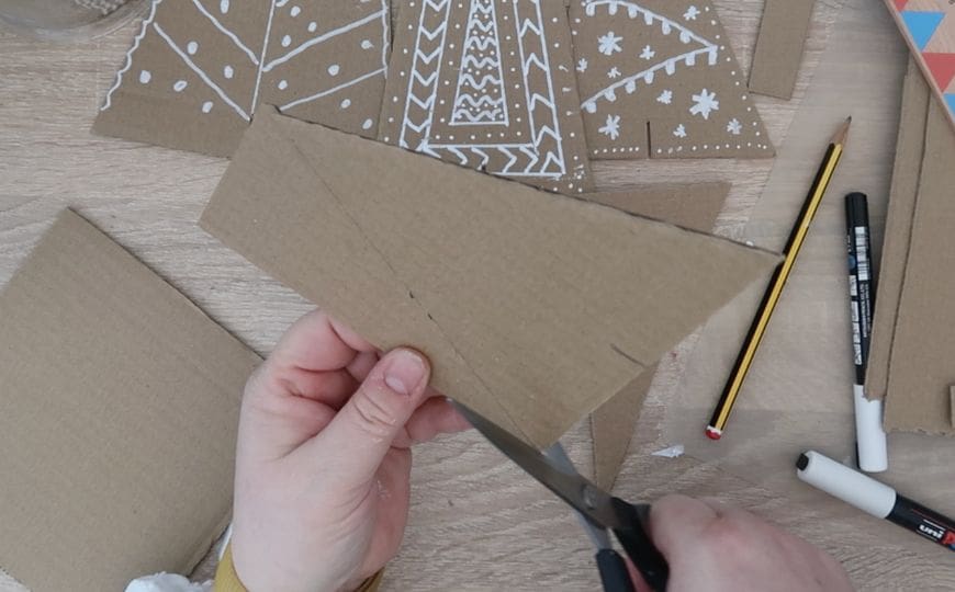 DIY Cardboard Christmas Trees - Sustainable & Creative Holiday Craft