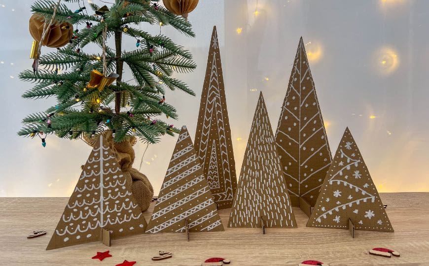 DIY Cardboard Christmas Trees - Sustainable & Creative Holiday Craft