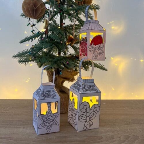6 Printable Christmas Paper Lanterns – Easy Festive DIY Craft