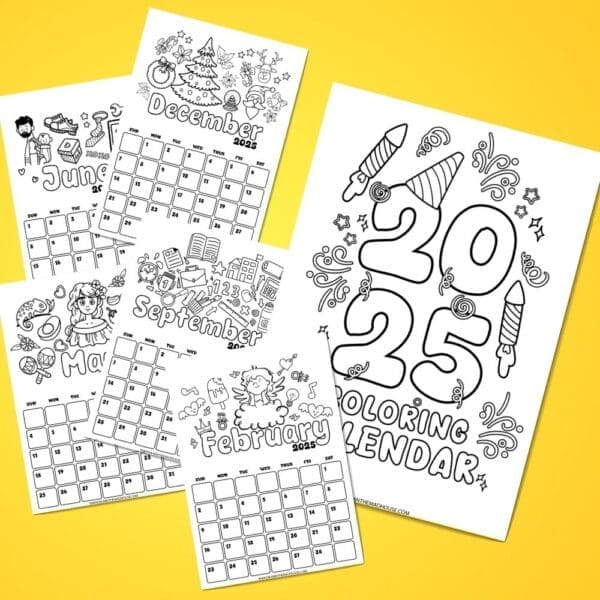 Monthly Colouring Calendar 2025 – Free Printable | Mum In The Madhouse