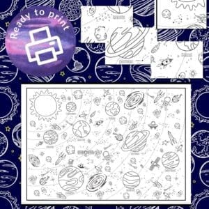 Free Giant Solar System Coloring Poster – 25 Pages of Fun & Learning