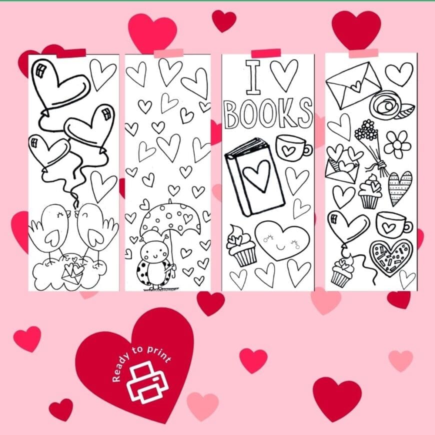 Love Books Free Colouring Bookmarks | Printable & Fun Designs
