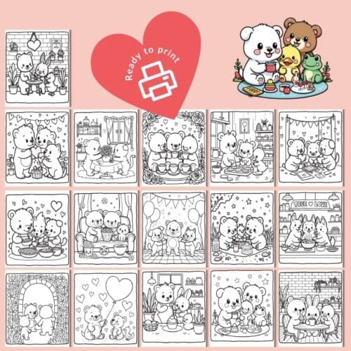 Free Printable Fluffy Friends Colouring Book – Cute & Simple Animal Designs