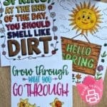 Free Printable Spring Quotes Colouring Pages for Kids