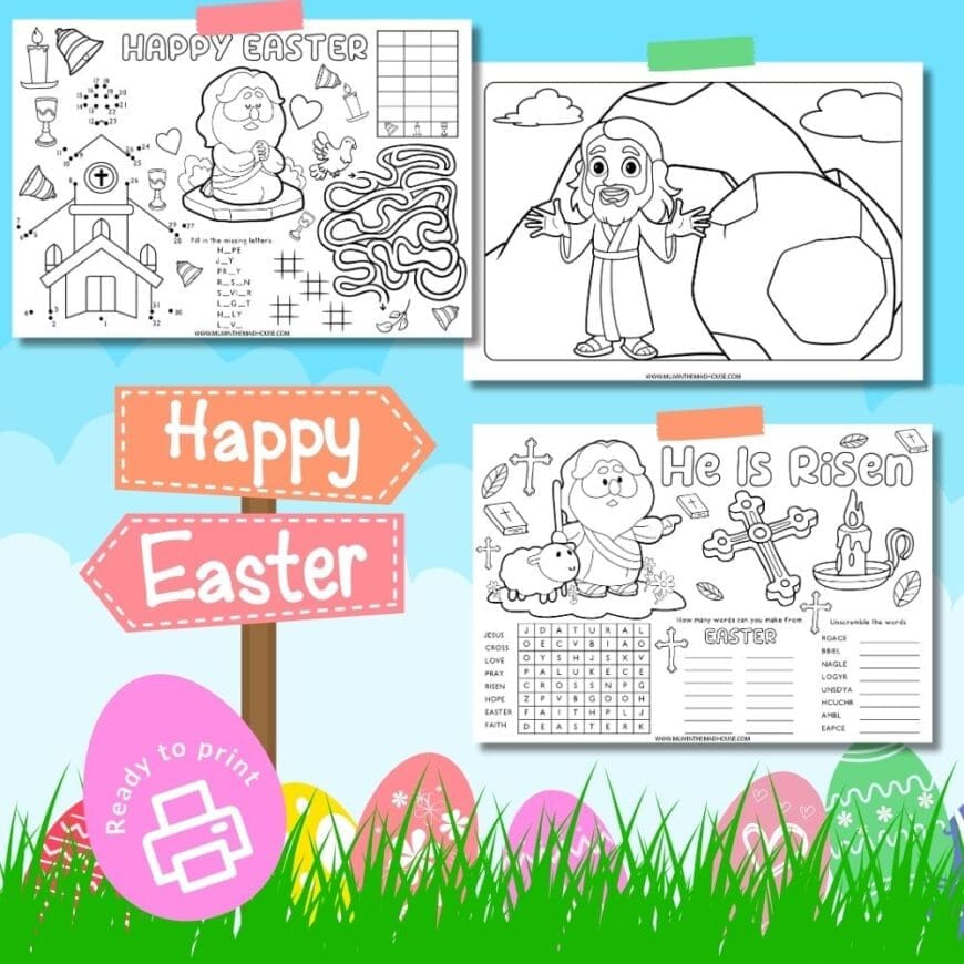 Free Religious Easter Activity Sheets – Faith-Based Easter Fun for Kids ...