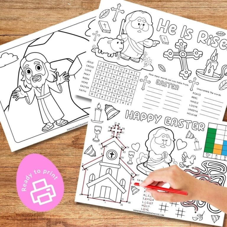 Free Religious Easter Activity Sheets – Faith-Based Easter Fun for Kids ...