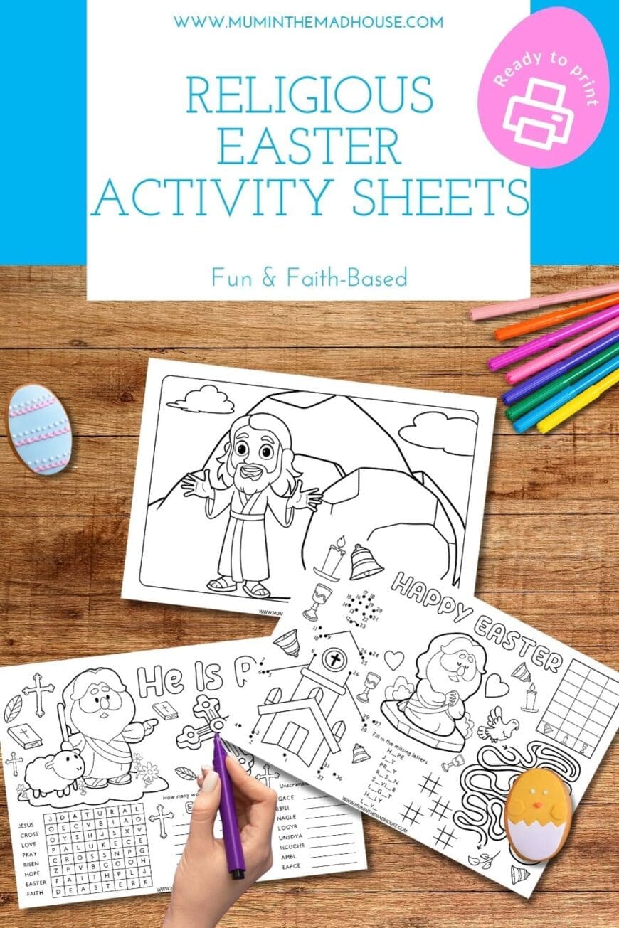 Free Religious Easter Activity Sheets – Faith-Based Easter Fun for Kids | Mum In The Madhouse