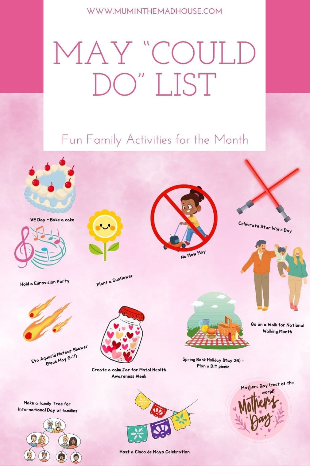 Could Do List for May – Family Fun and Simple Joys