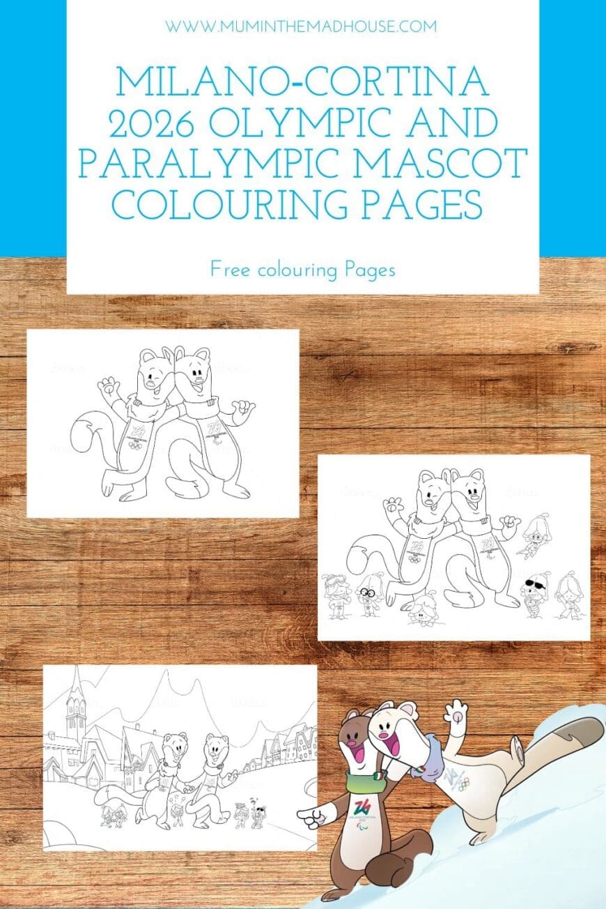 Tina and Milo – Winter Olympics 2026 Mascots Colouring Pages | Mum In ...