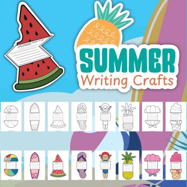 Download Your Free Summer Writing Crafts Printables | Mum In The Madhouse
