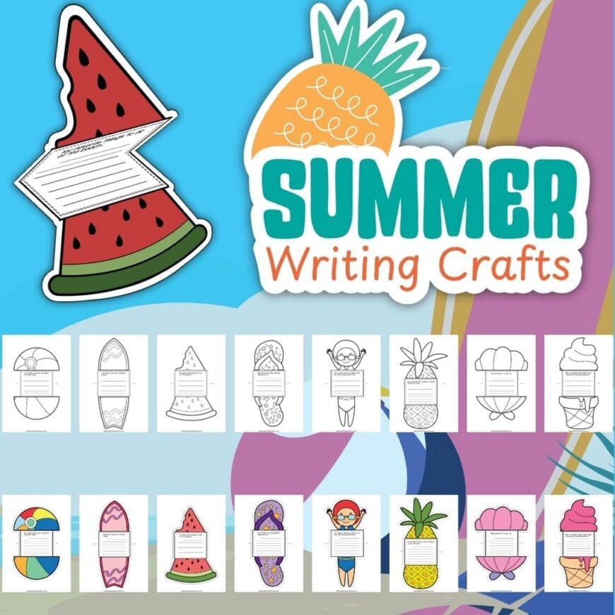 Summer Writing Crafts Free Printable – Fun Prompts for Kids