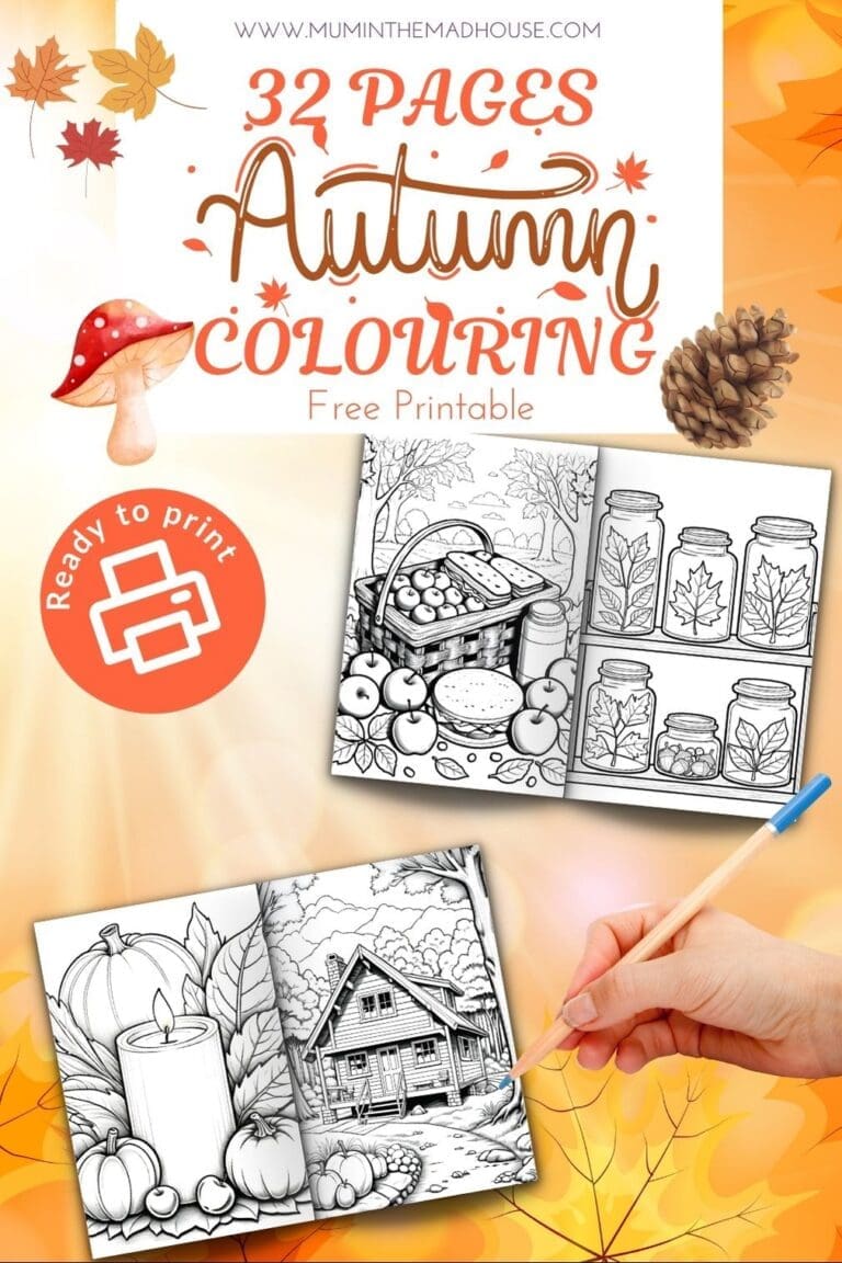 Free Autumn Colouring Pages | 32 Fall-Themed Printables for Kids