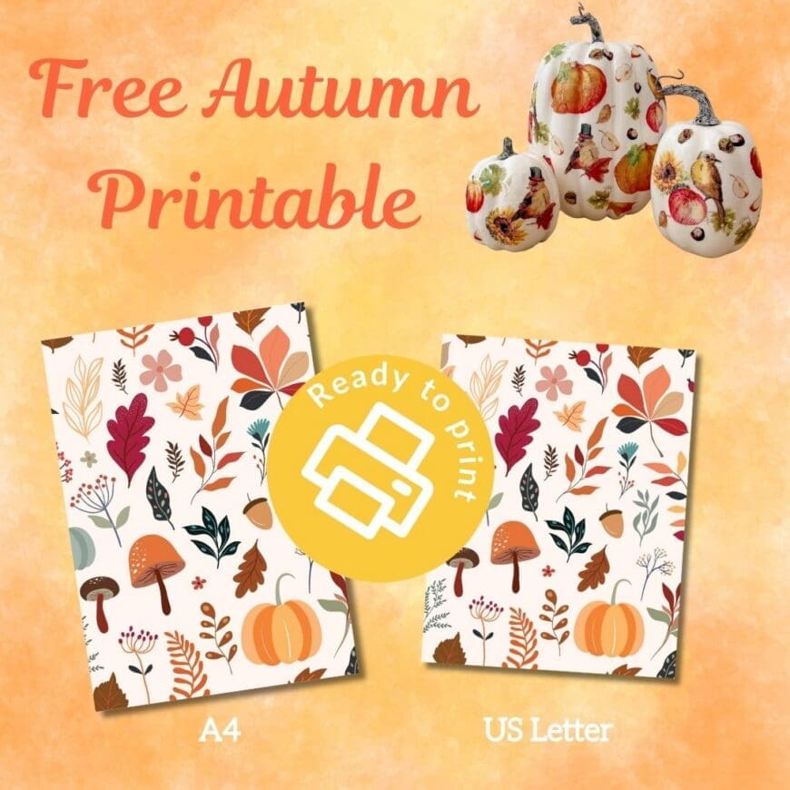 Free Autumn Pattern Printable | Mum In The Madhouse