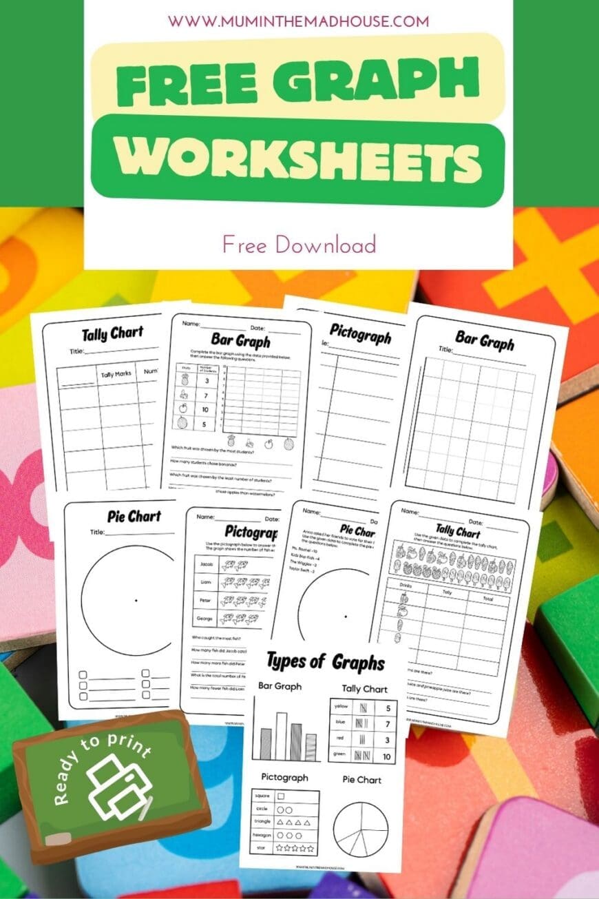 Free Printable Types of Graphs Worksheets for Kids – Bar, Pie, Tally ...