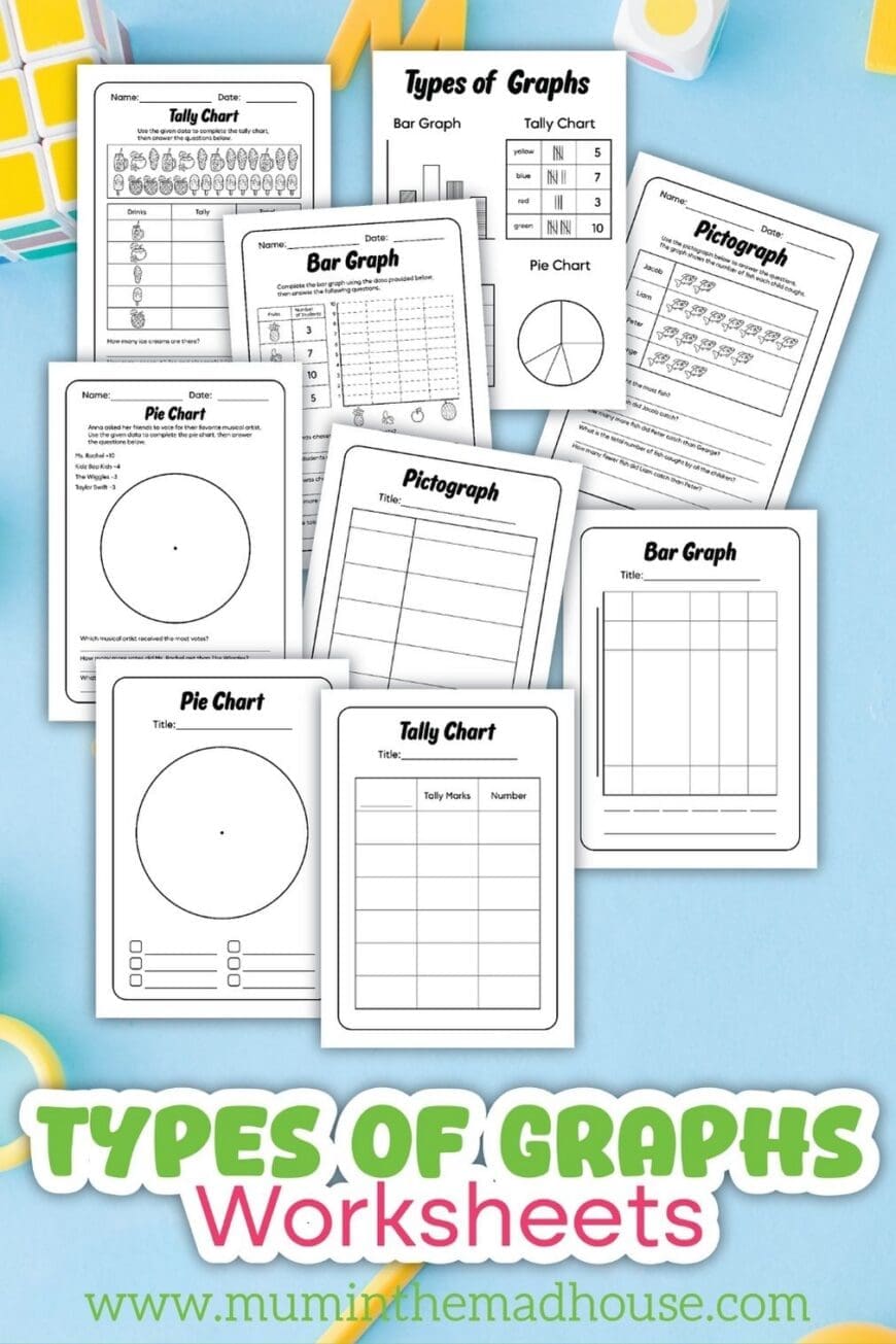 Free Printable Types of Graphs Worksheets for Kids – Bar, Pie, Tally ...