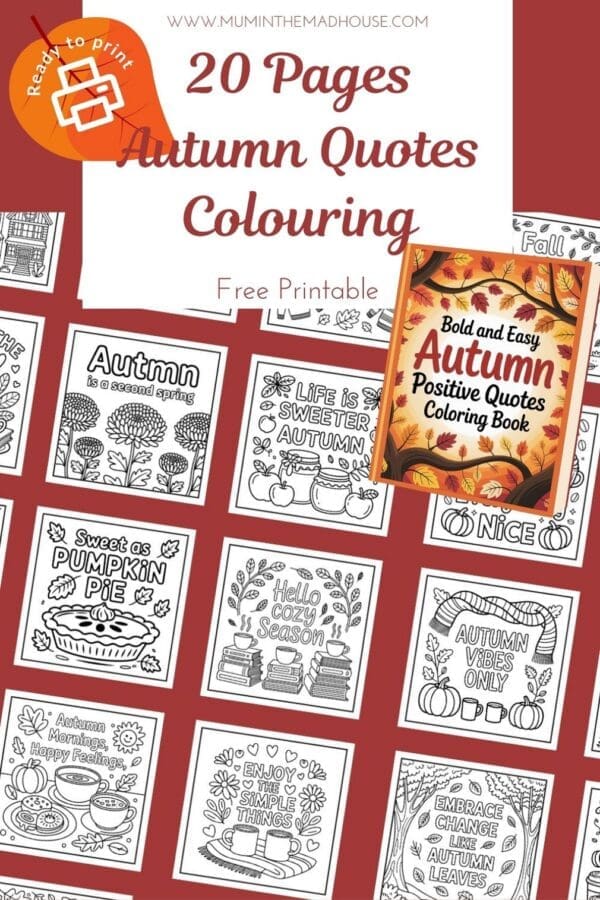 Free Autumn Quotes Colouring Pages – 20 Printable Fall Designs