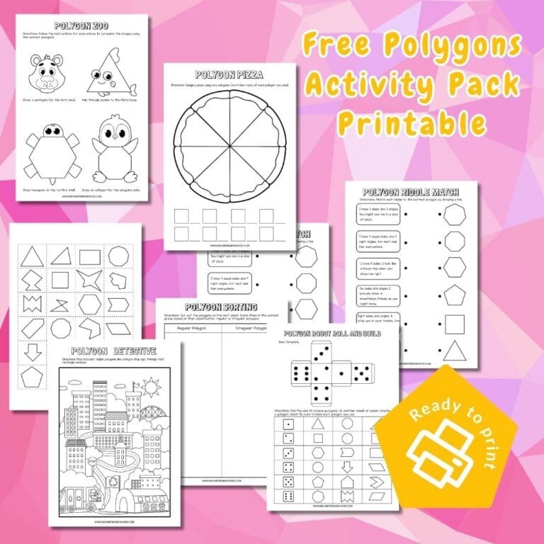 Free Polygons Activity Pack Printable – Fun Geometry Worksheets for Kids