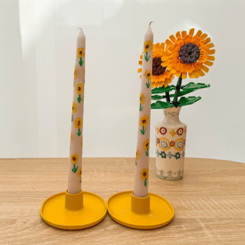 How to Decorate Candles with Acrylic Paint Pens – Sunflower Candle DIY