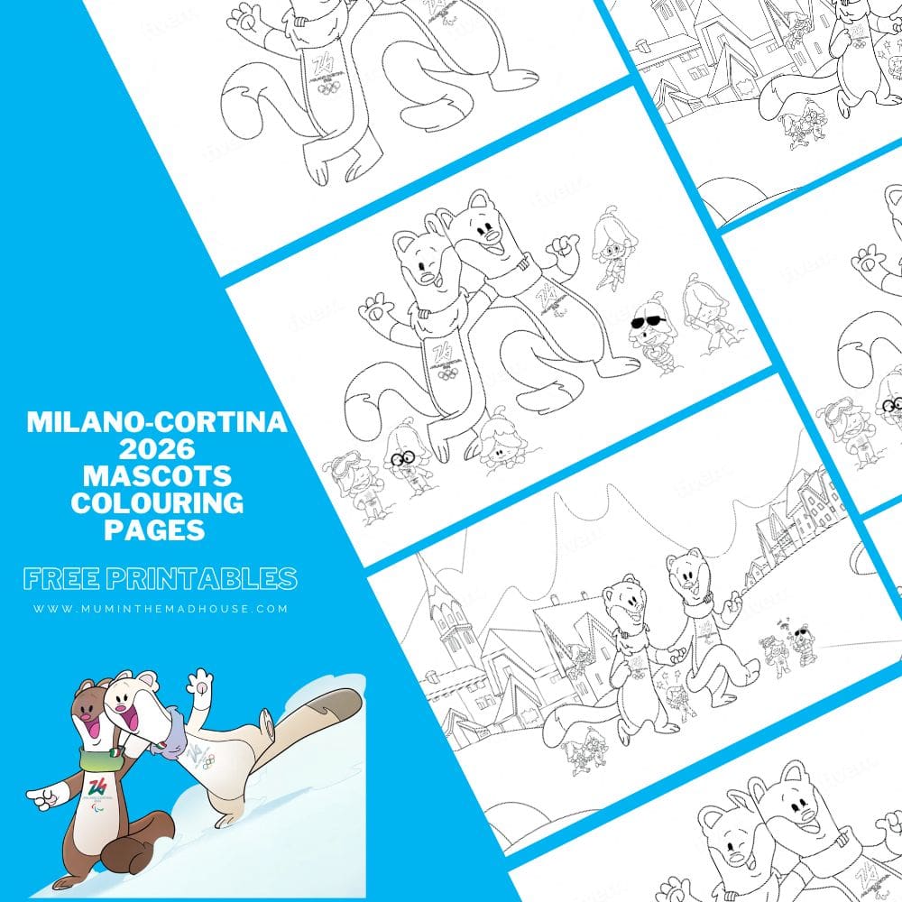 Tina and Milo – Winter Olympics 2026 Mascots Colouring Pages | Mum In ...