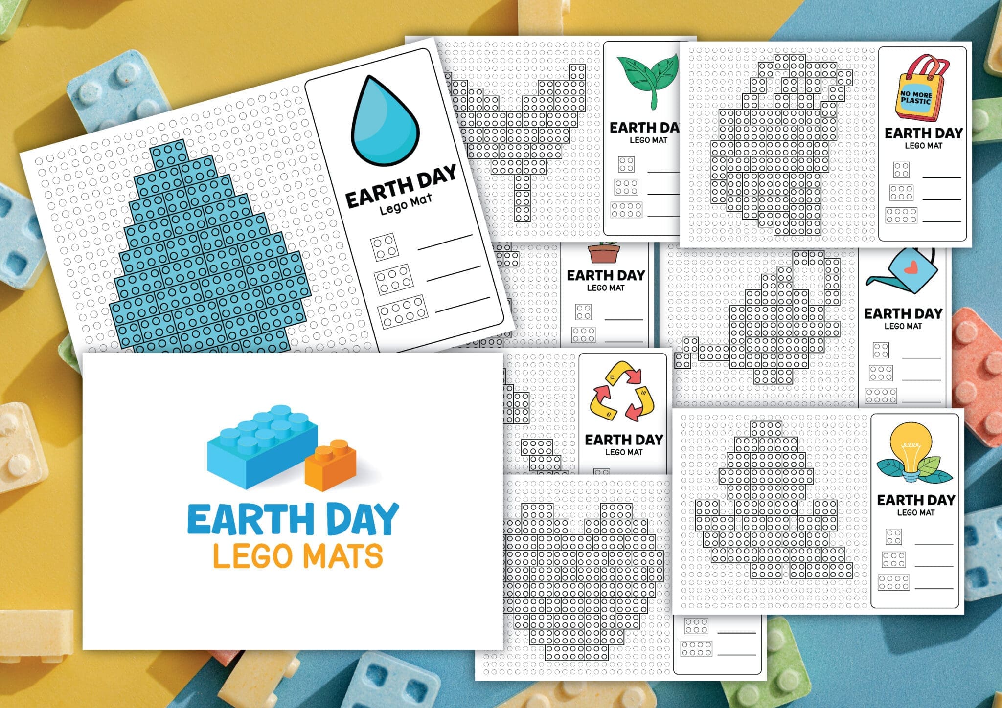 Free Earth Day LEGO Mats Printable – Fun STEM Activity for Kids