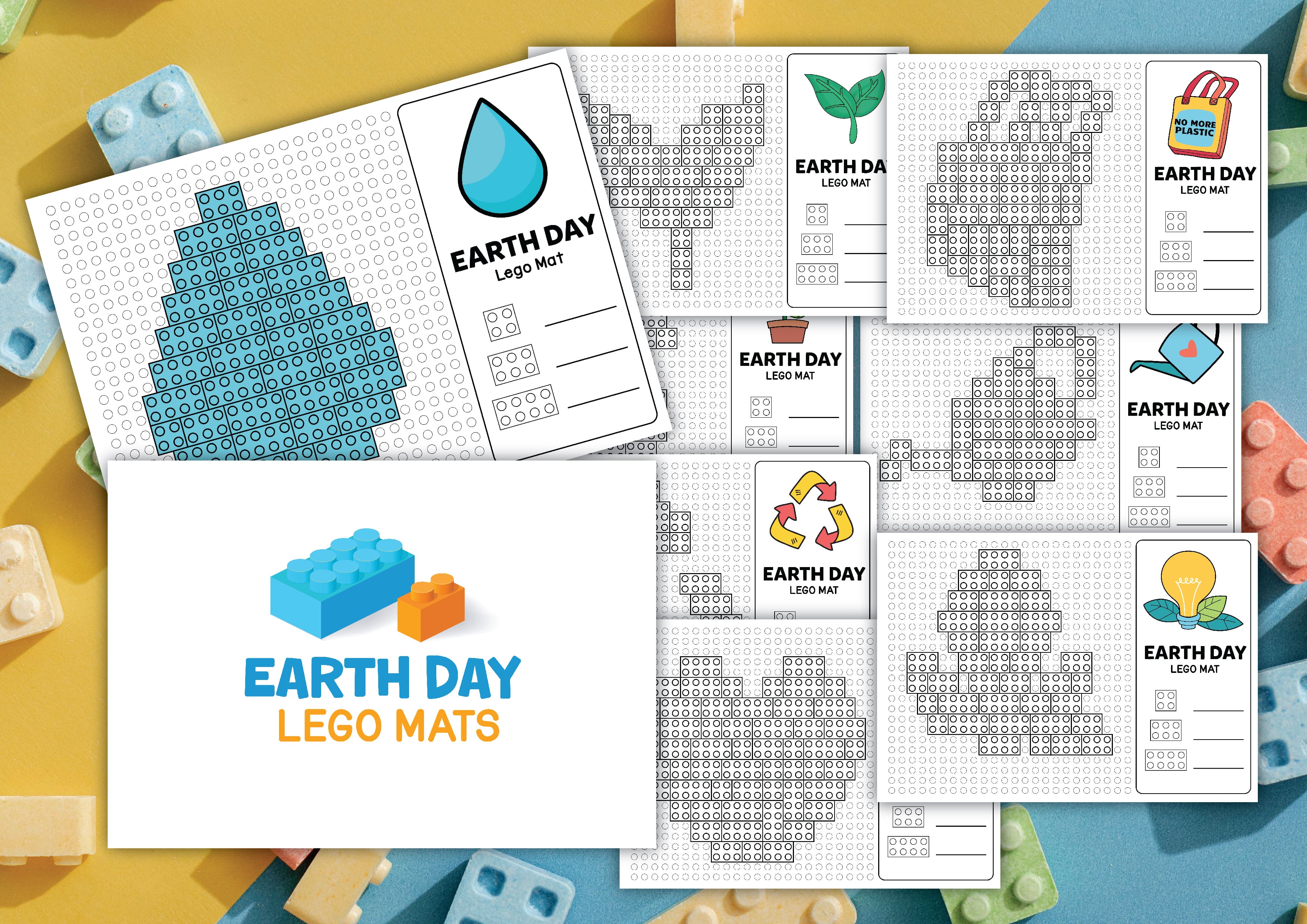 Free Earth Day LEGO Mats Printable – Fun STEM Activity for Kids