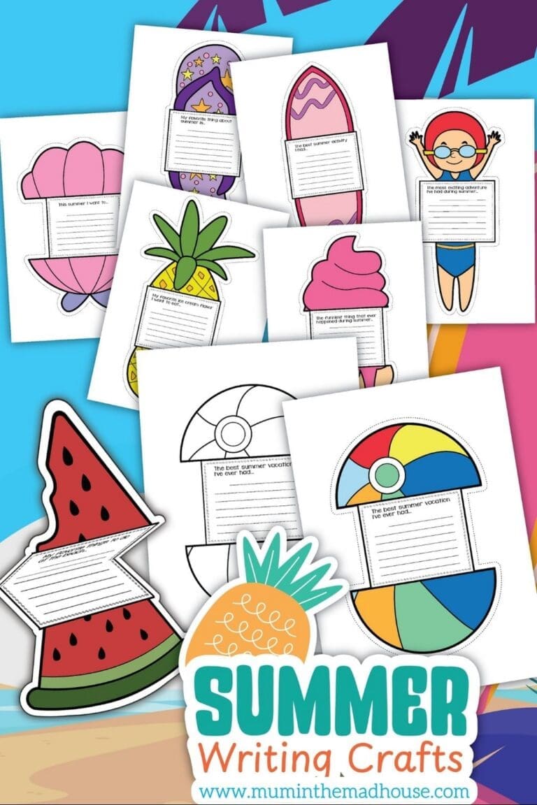 Summer Writing Crafts Free Printable – Fun Prompts for Kids