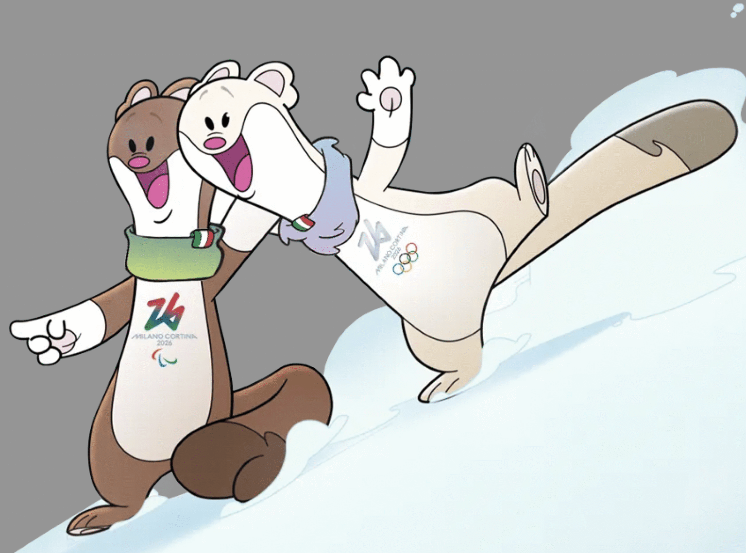 Tina and Milo – Winter Olympics 2026 Mascots Colouring Pages | Mum In ...