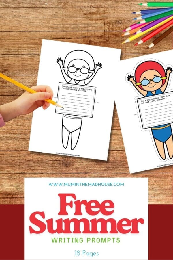 Summer Writing Crafts Free Printable – Fun Prompts for Kids