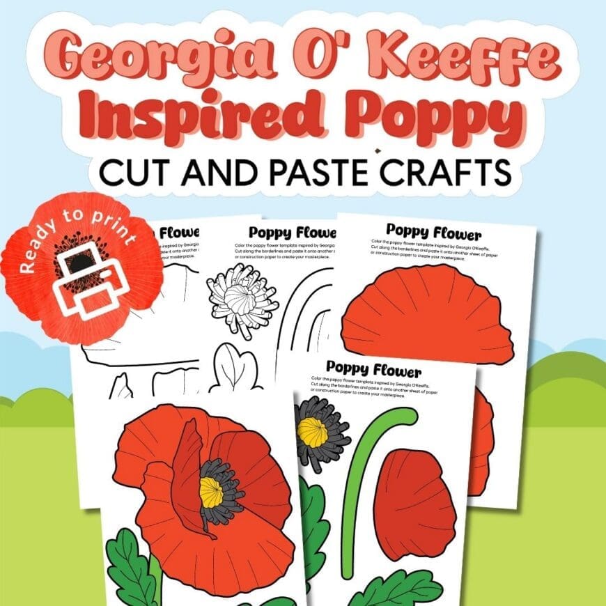 Georgia O’Keeffe Inspired Poppy Craft for Kids | Mum In The Madhouse