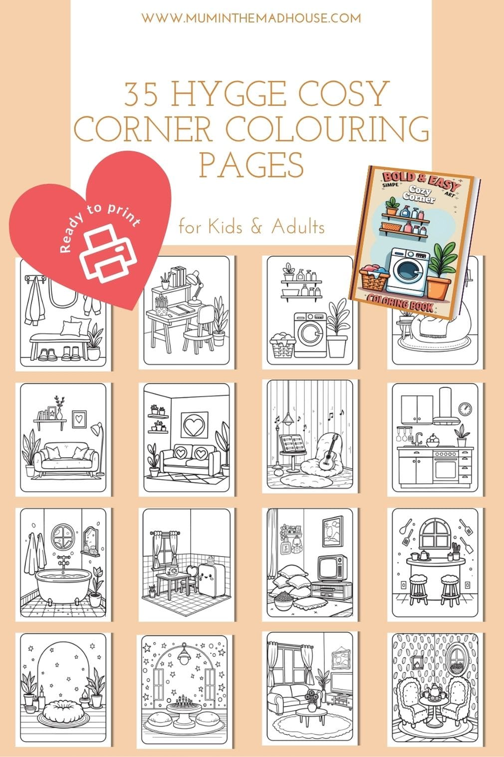 Free Hygge Cosy Colouring Book – Mindful Printable for Calm and Creativity