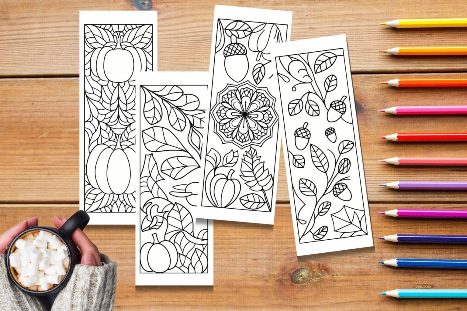 Free Autumn Bookmarks to Colour – Fun Printable for Kids