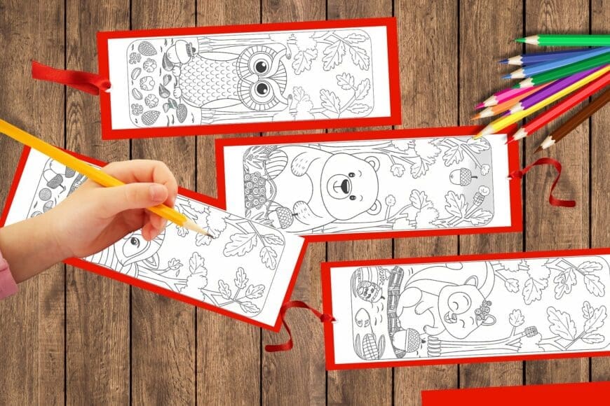 Free Autumn Bookmarks to Colour – Fun Printable for Kids