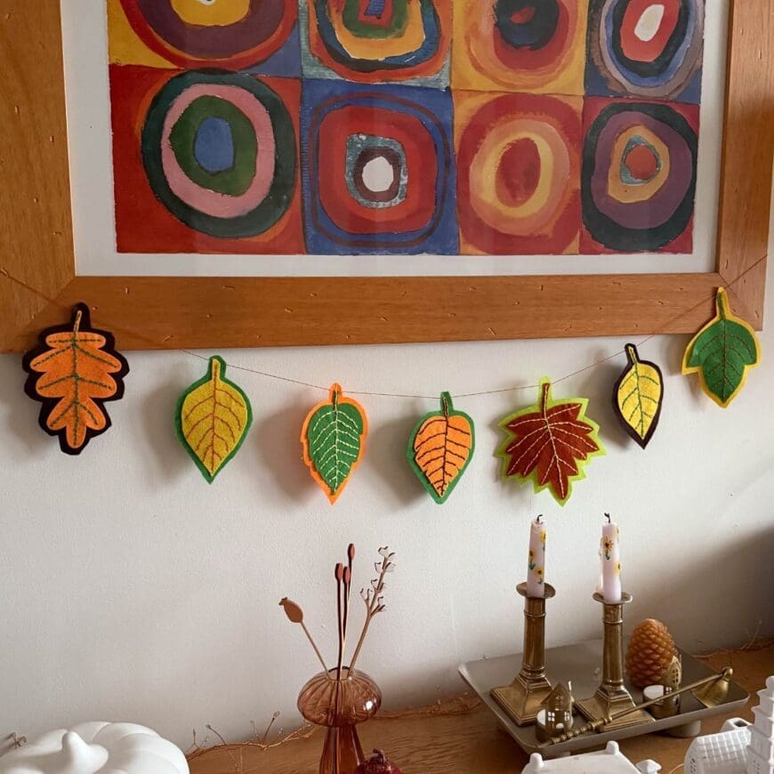 DIY Felt Leaf Garland with Free Leaf Template – Easy Autumn Craft