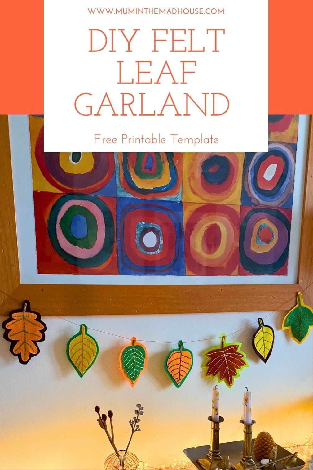 DIY Felt Leaf Garland with Free Leaf Template – Easy Autumn Craft