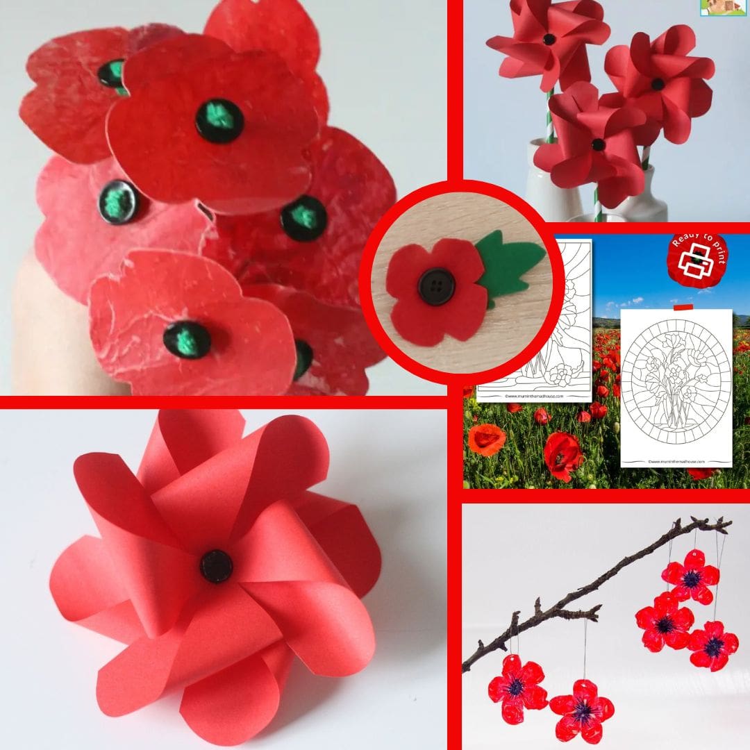 Creative Poppy Crafts & Printables for Remembrance Day